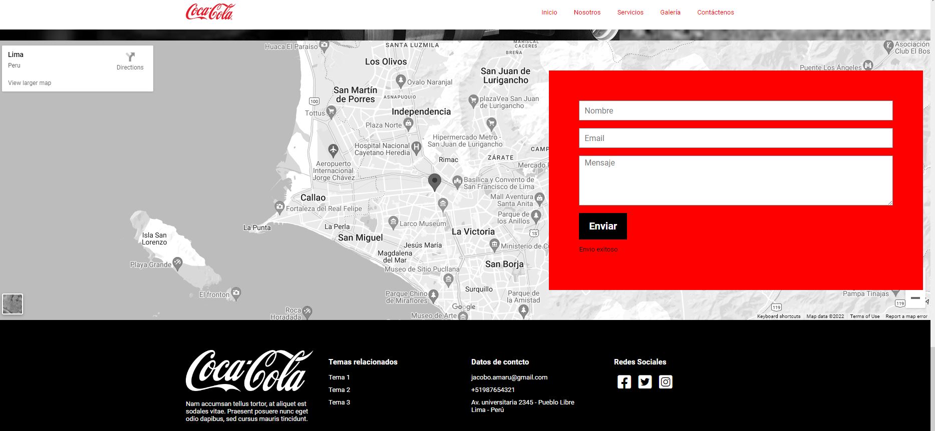 Detail Coca-Cola web